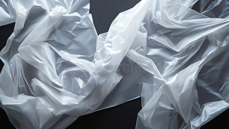 Crumpled Plastic Sheet Abstract Texture Background Stock Illustration ...