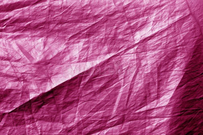 Crumpled Plastic Textile Texture in Pink Color. Stock Image - Image of ...