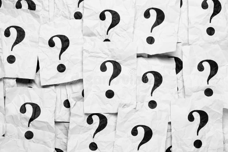 Crumpled Question Marks Heap Stock Image - Image of full, frame: 44866811