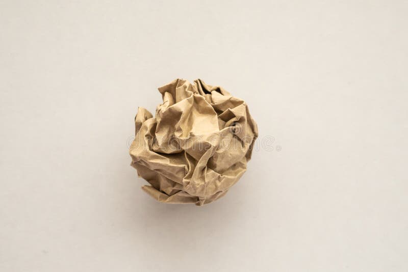 Crumpled Recycle Paper Ball Stock Image - Image of office, ideas: 160302375