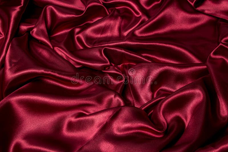 Crumpled Red Fabric As a Background for the Image. Stock Image - Image ...