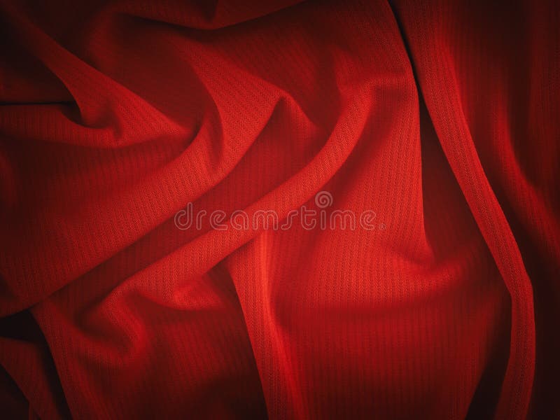 A Crumpled Red Fabric Background Stock Image - Image of flowing ...