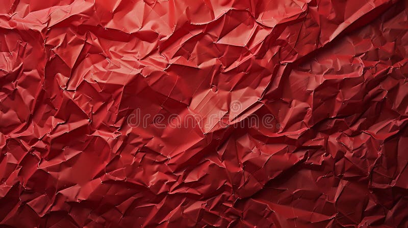 Crumpled Red Paper Texture Abstract Background with Light Reflections ...