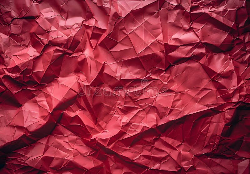 Crumpled Red Paper Texture Background Stock Illustration - Illustration ...
