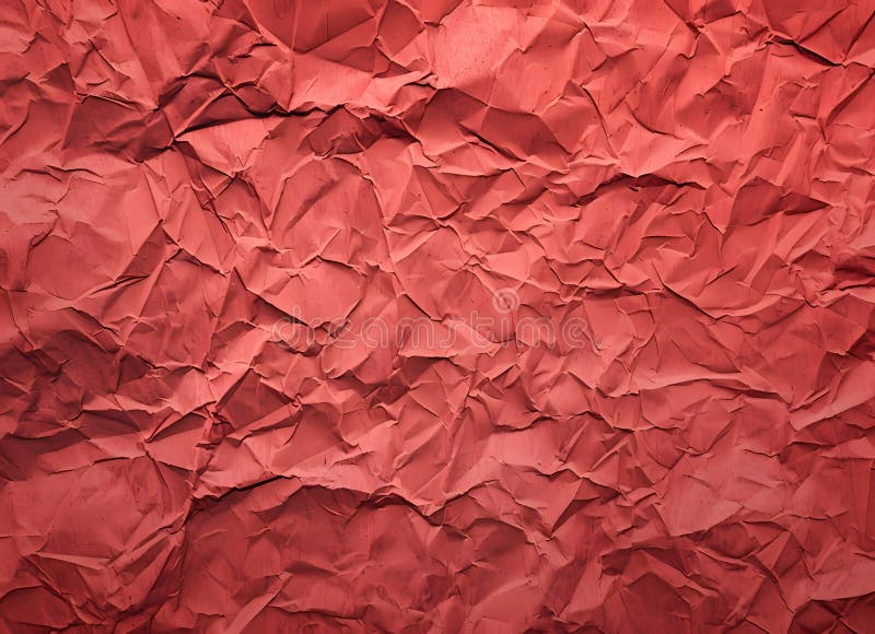 Crumpled Red Paper Texture Background Stock Illustration - Illustration ...
