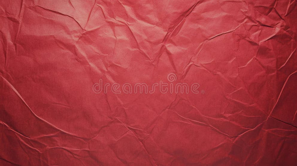 Crumpled Red Paper Texture Creating an Abstract Background Stock Photo ...