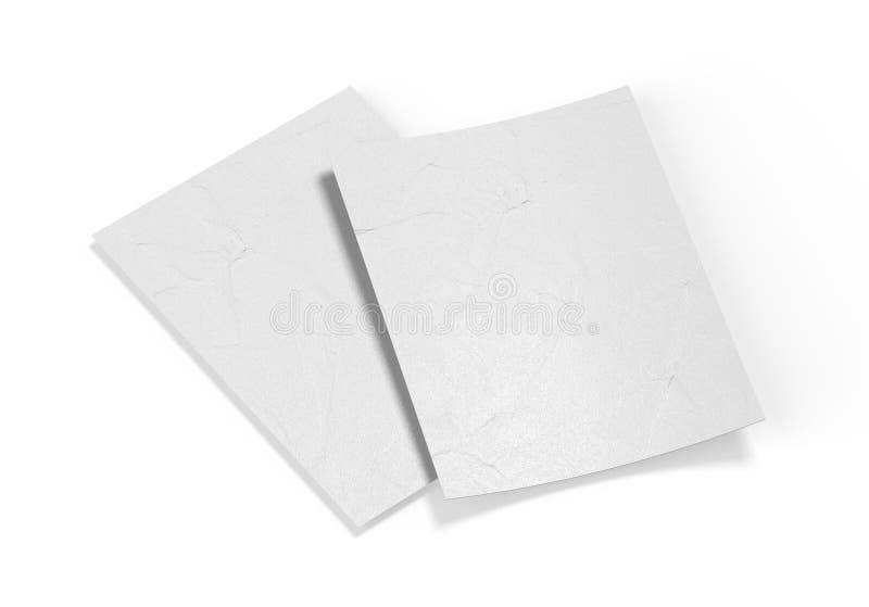 Crumpled Sheet of Textured Paper Mockup, Clean Empty Paper Note Mock Up ...