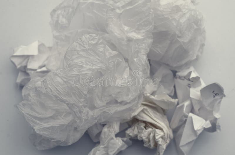 Crumpled Sheets of Paper, Trash. Pollution, Waste, Ecology Stock Image ...