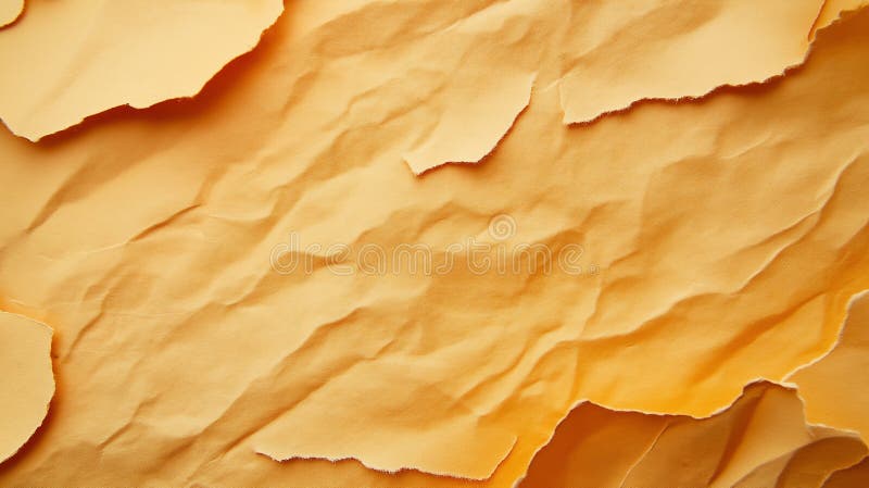 Crumpled Sheets of Parchment Paper with Golden Tones, Adding Texture ...