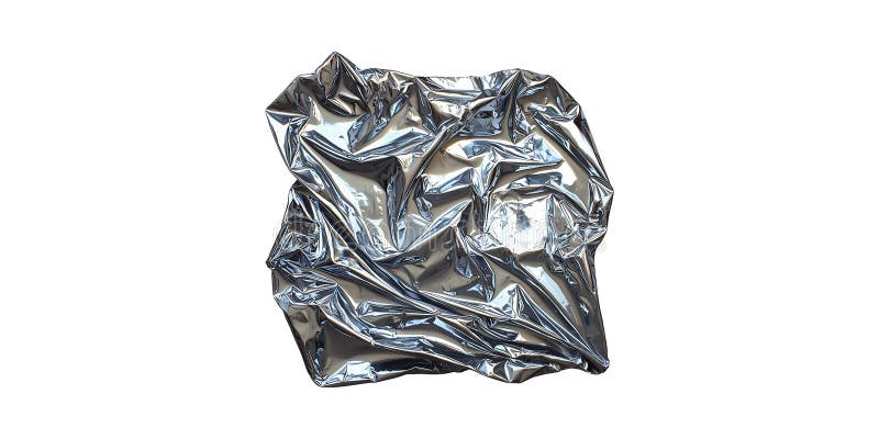 Crumpled Silver Foil. Reflective Material for Insulation and Packaging ...