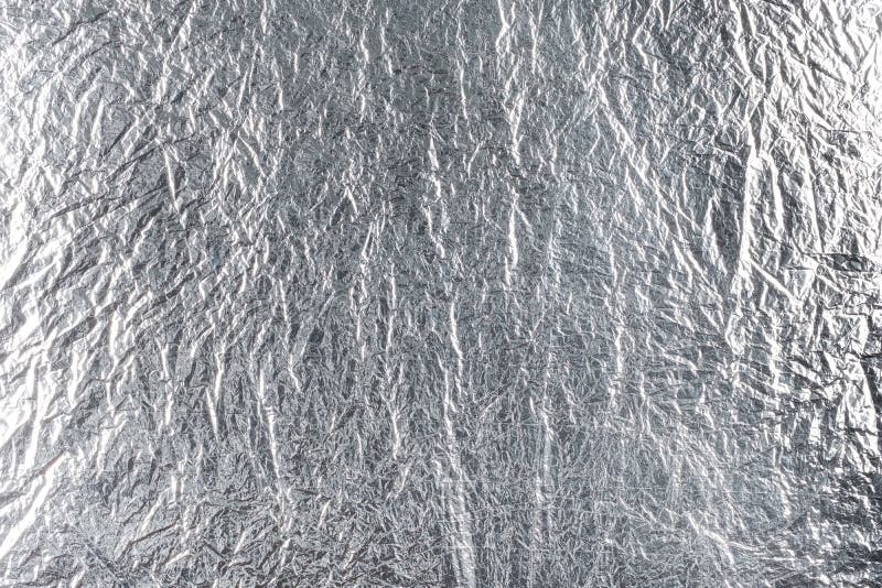Crumpled Solid Silver Foil Surface Background Stock Photo - Image of ...