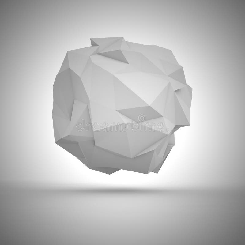 Crumpled sphere stock illustration. Illustration of element - 25393605