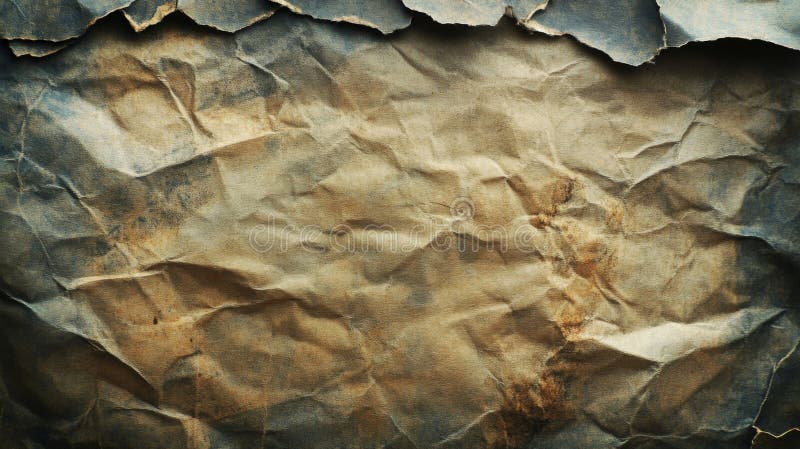 Crumpled and Stained Brown Paper Texture Stock Illustration ...