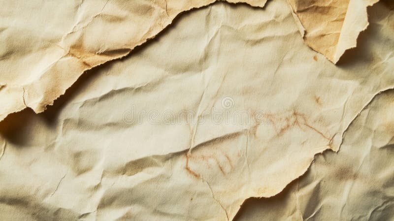 Crumpled and Stained Paper with Torn Edges Stock Illustration ...
