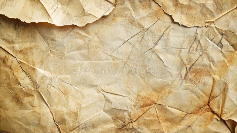 Crumpled and Stained Vintage Paper Texture Stock Illustration ...