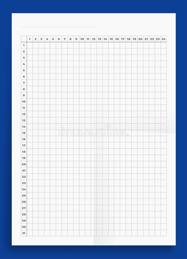 Crumpled Standart Two Lined Column Blank Series A4 Format Paper Size ...
