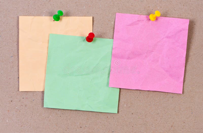 Crumpled sticky notes. stock photo. Image of blank, cardboard - 22403964
