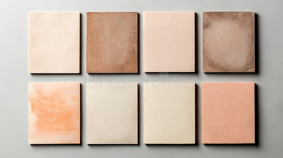 Crumpled Sticky Notes are Arranged in a Grid on a Light Surface To ...