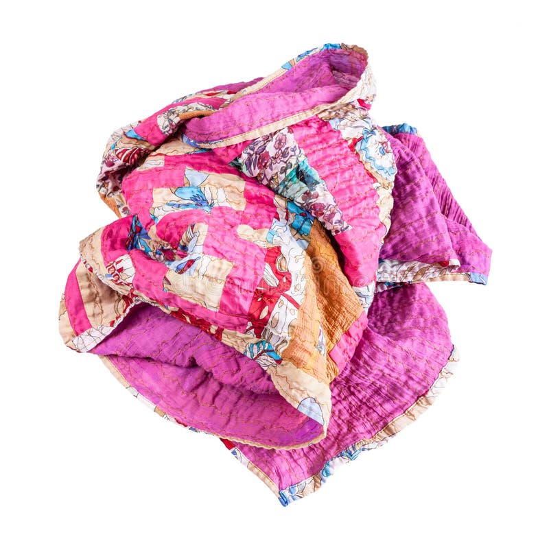 Crumpled Stitched Patchwork Scarf from Silk Strips Stock Image - Image ...