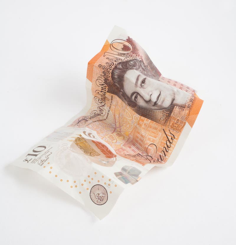 A crumpled ten pound note editorial image. Image of crumpled - 178224645