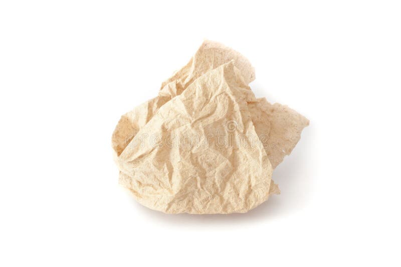 Crumpled Tissue Paper Texture on a White Background Stock Image - Image ...