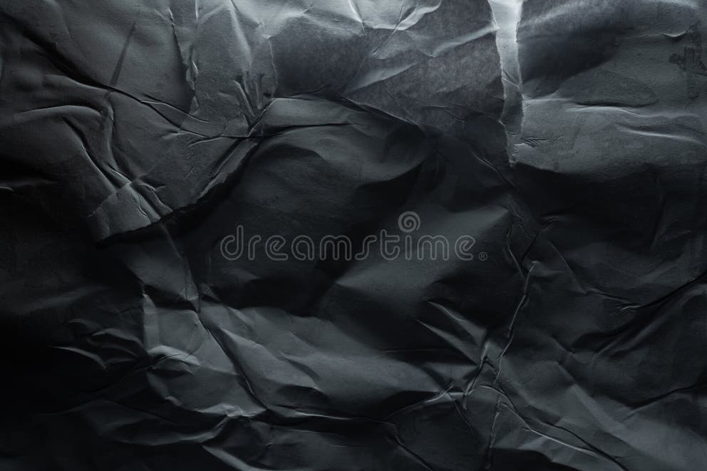 Crumpled and Torn Black Paper Texture Stock Photo - Image of black ...