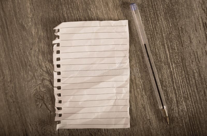 Crumpled torn page stock photo. Image of page, list, creative - 94779484