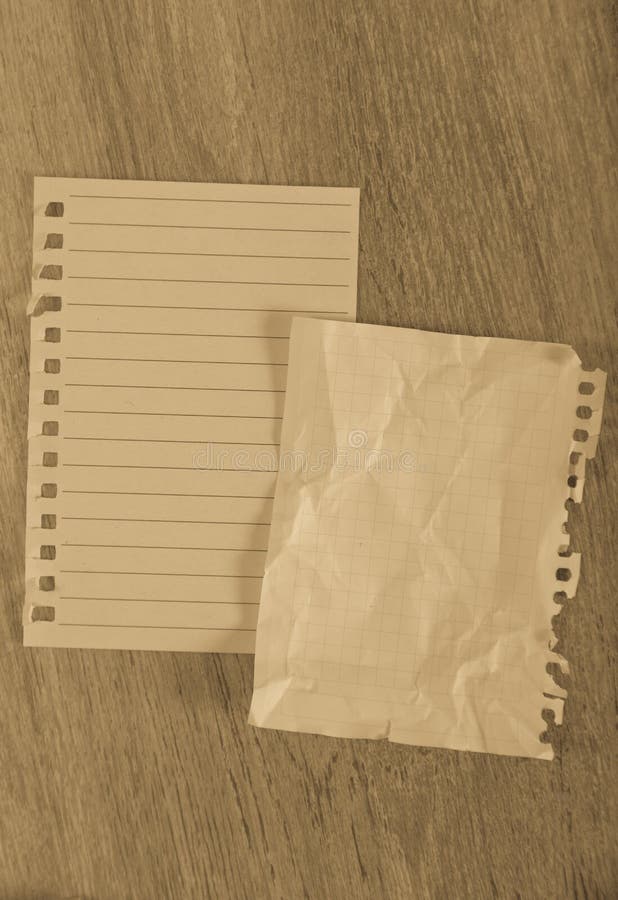 Crumpled Page Notebook on Table Stock Photo - Image of turn, white ...