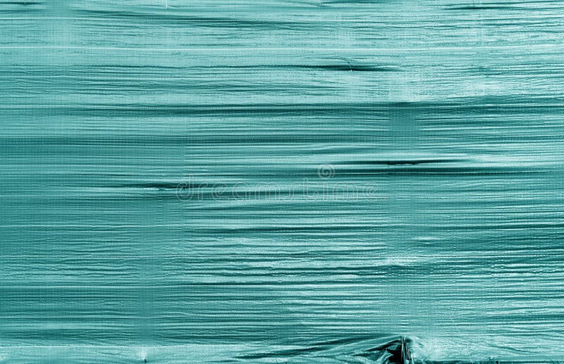 Crumpled Transparent Plastic Surface in Cyan Color. Stock Image - Image ...