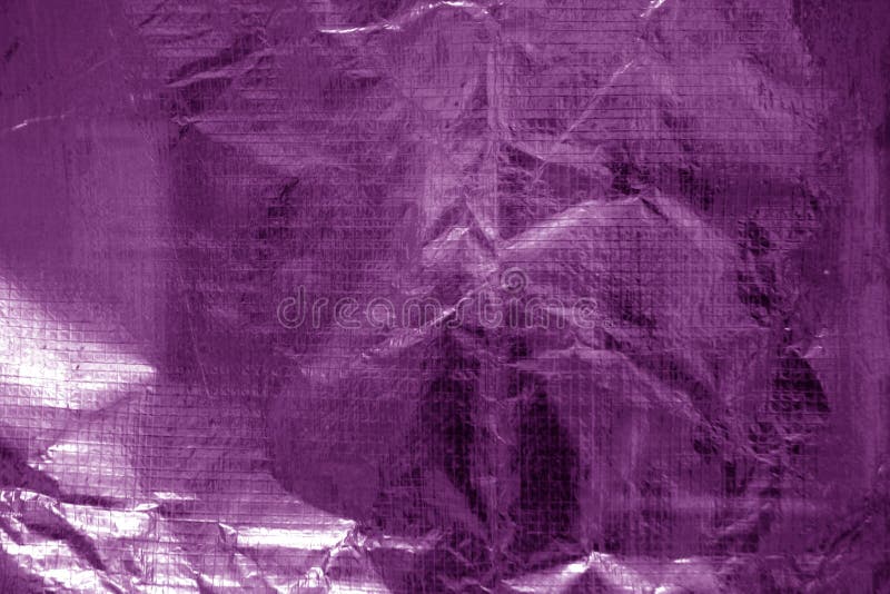 Crumpled Transparent Plastic Surface in Purple Color Stock Photo ...