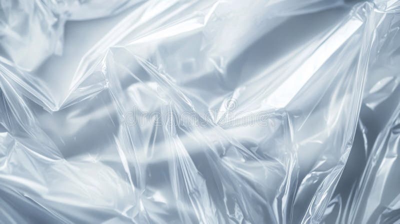 Crumpled Transparent Plastic Wrap Stock Illustration - Illustration of ...