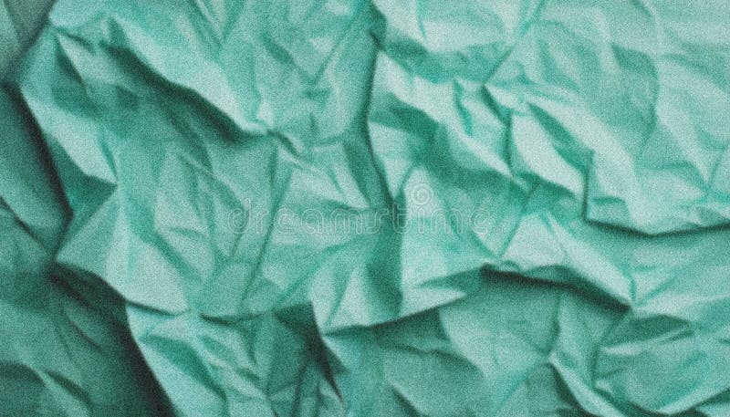 Crumpled Turquoise Wrapping Paper Creating Textured, Grainy Backdrop ...