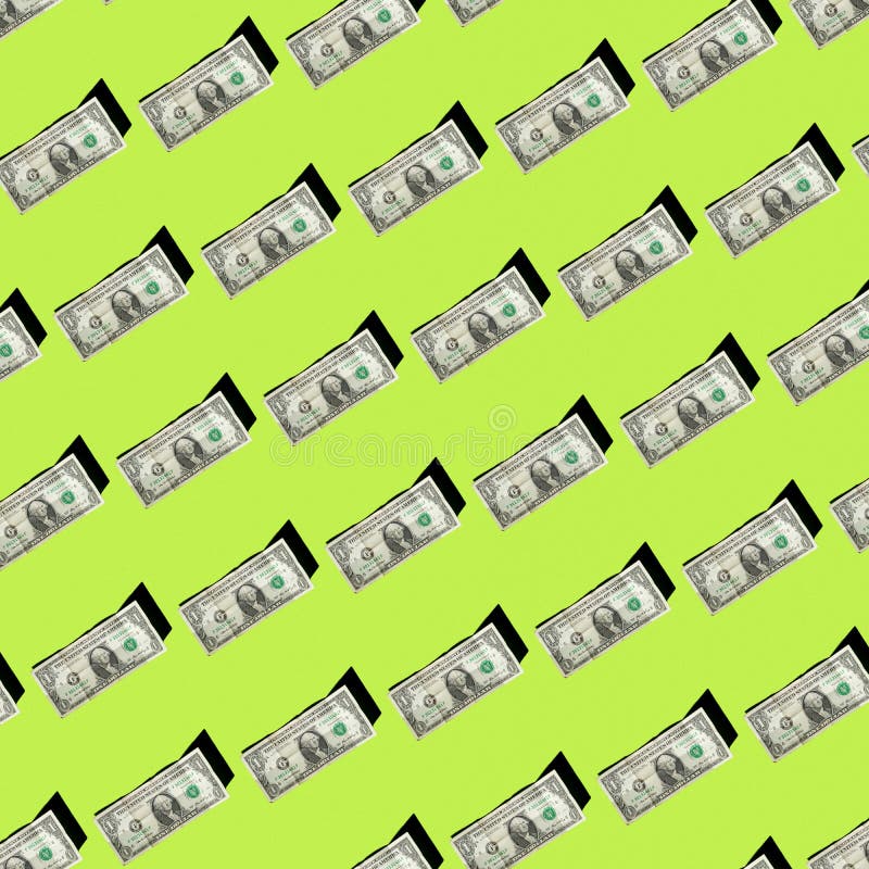 Crumpled United States Dollar Banknotes. Seamless Repeating Pattern ...