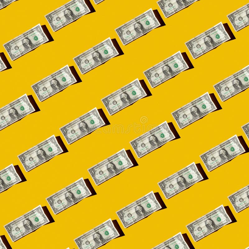 Crumpled United States Dollar Banknotes. Seamless Repeating Pattern ...