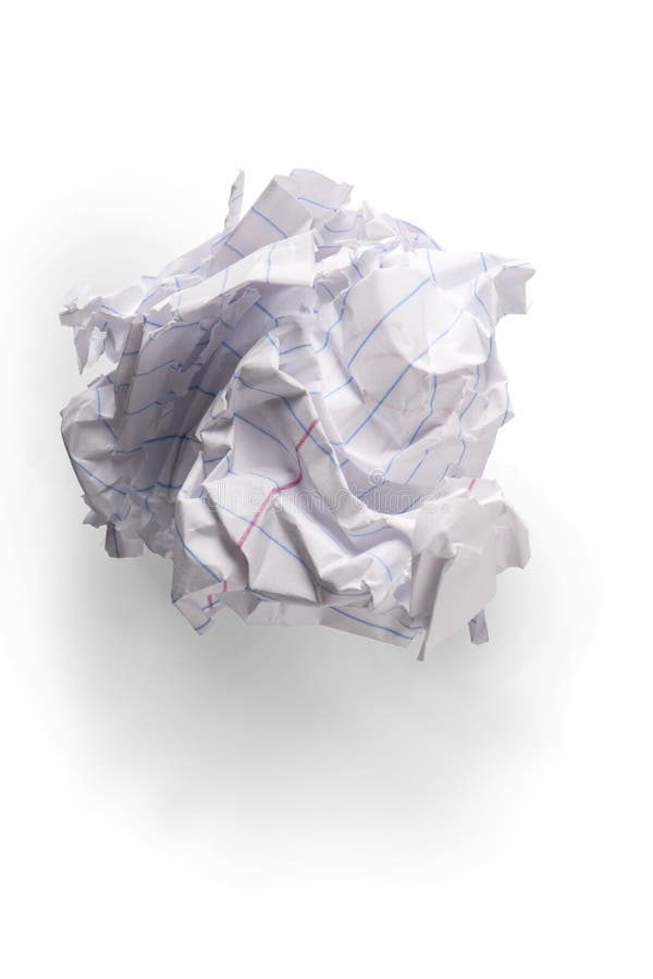 Crumpled up paper stock photo. Image of rubbish, struggling - 69752182