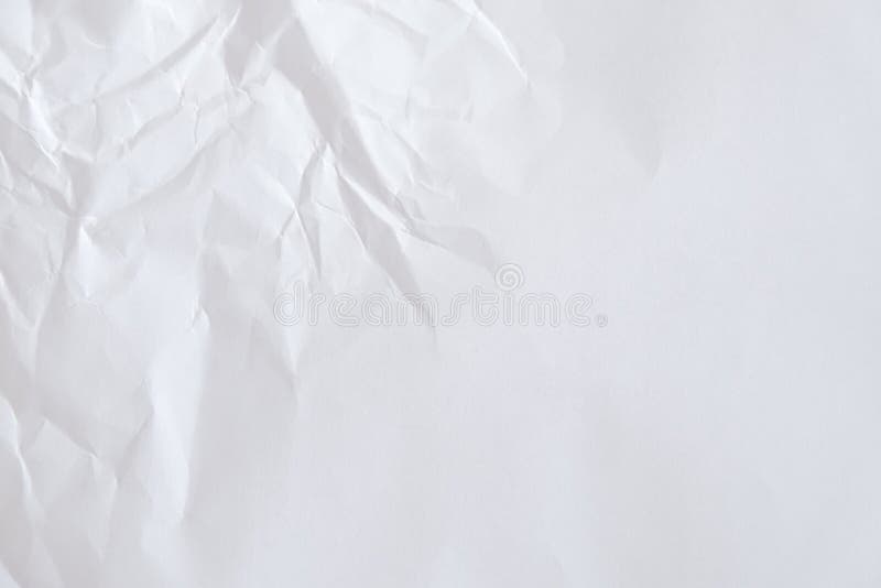 Crumpled White Blank Paper Background Stock Image - Image of aged ...
