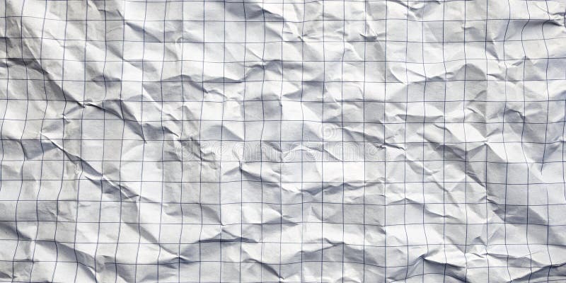 Crumpled White Checkered Paper Background for Creative Design Stock ...