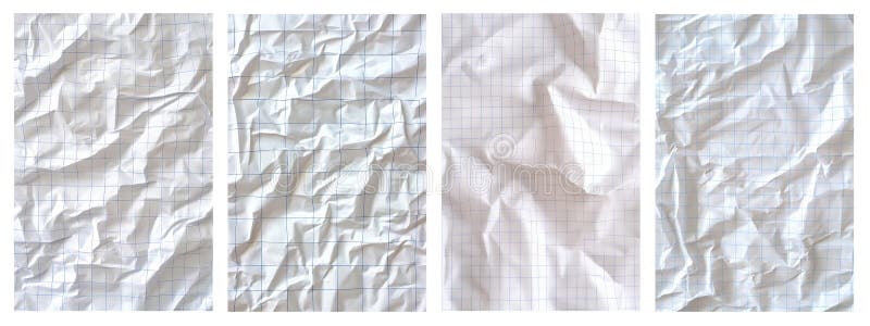 Crumpled White Graph Paper with Blue Grid Lines Stock Image ...