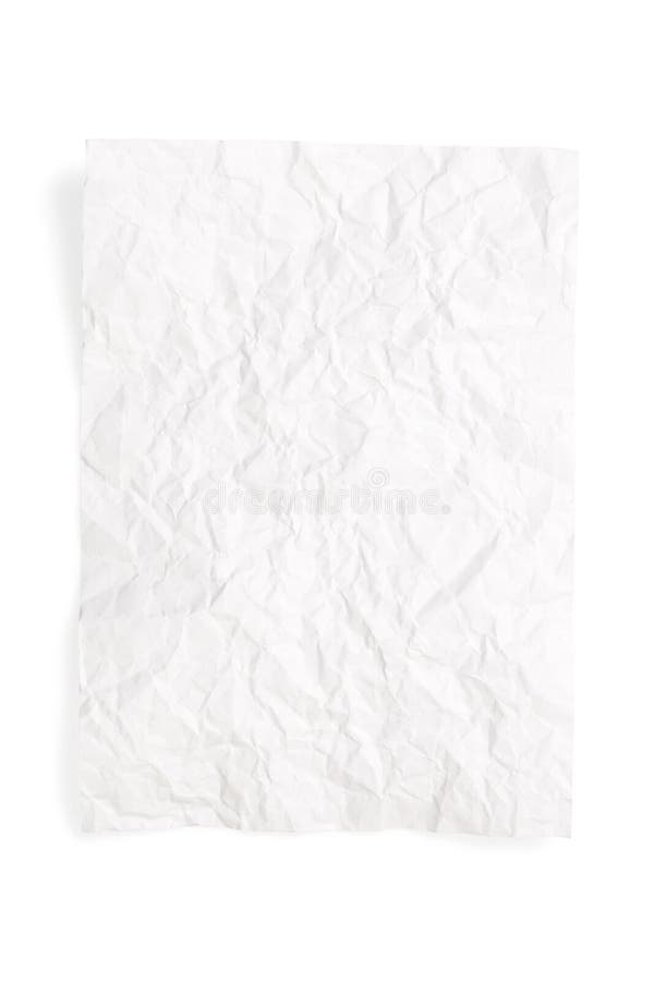 Crumpled white paper stock photo. Image of object, damaged - 15518536