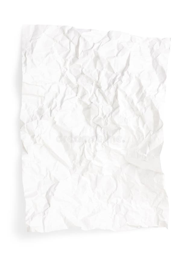 Isolated Old White Folded Torn Paper. Stock Image - Image of background ...