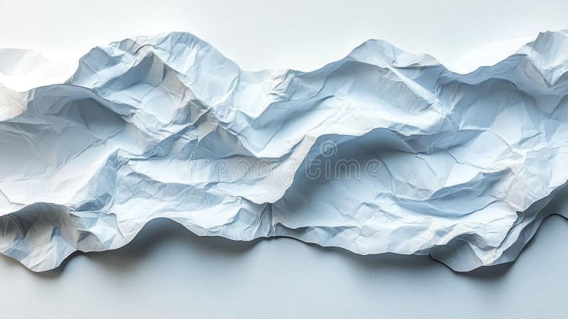 Crumpled White Paper Creating Abstract Texture Generative AI Stock ...