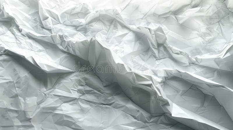 Crumpled White Paper Creating an Explosion-like Effect in a Chaotic ...