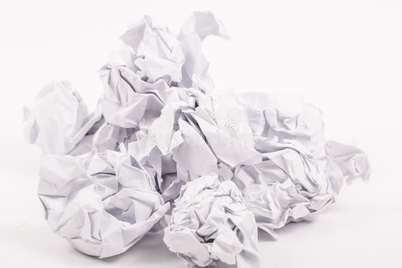 Crumpled White A4 Paper Isolated Stock Image - Image of close, empty ...