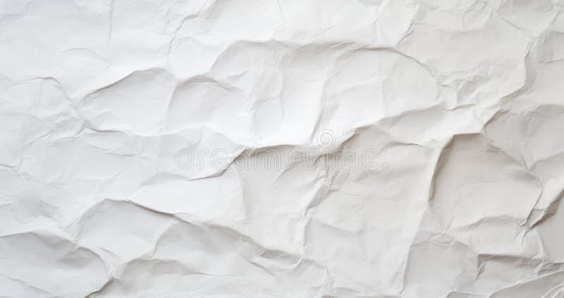 Crumpled White Paper. Old Page Rough Texture. Creased Blank Sheet ...