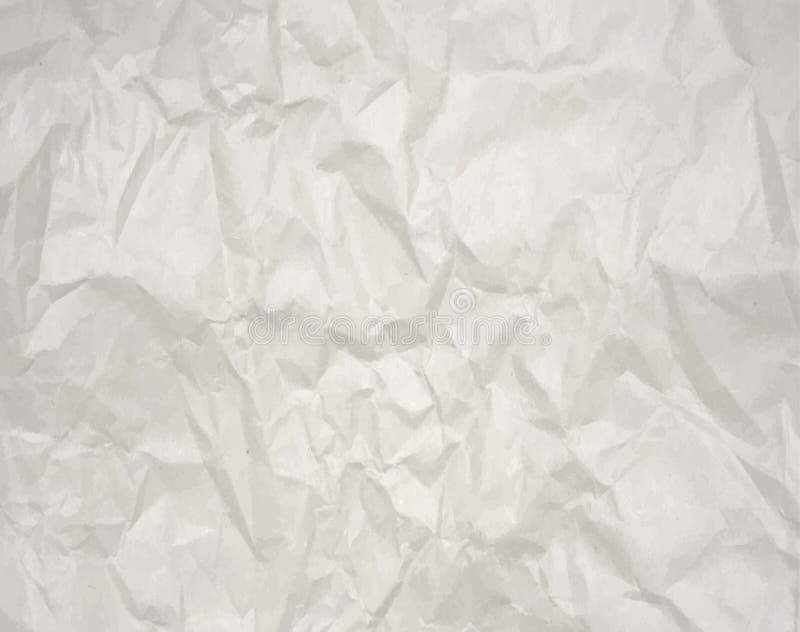 Crumpled White Paper Page Texture Stock Vector - Illustration of retro ...