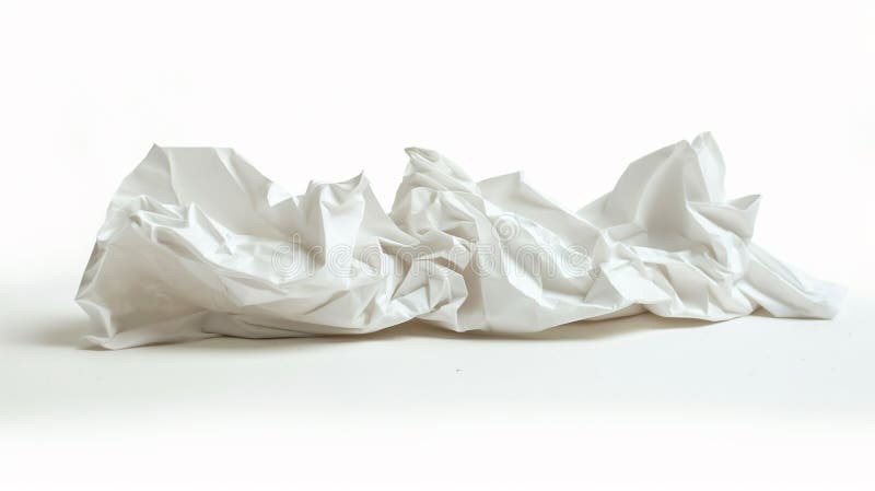 Crumpled White Paper, Simple yet Full of Potential, Its Creases Adding ...