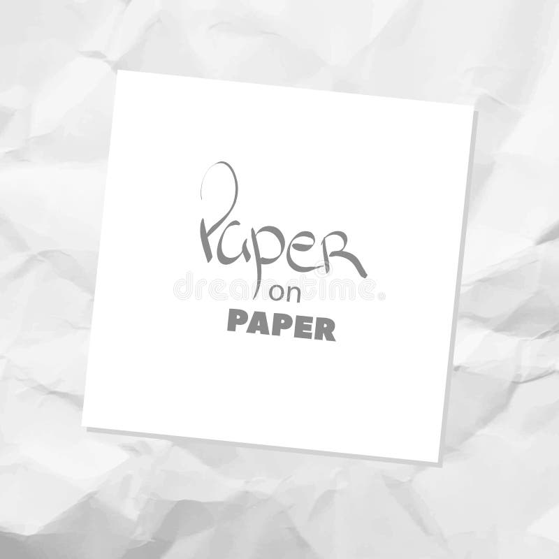 Crumpled white paper stock vector. Illustration of texture - 87840548