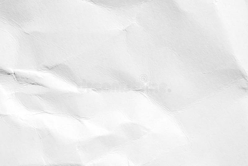 Crumpled White Paper with Subtle Wrinkles Creating a Textured Abstract ...