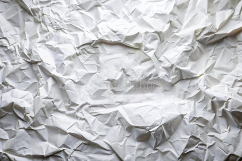 Crumpled White Paper Texture with Abstract Shape Background Stock ...