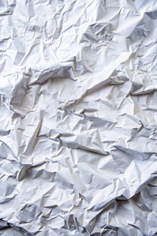 Crumpled White Paper Texture with Abstract Shape Background Stock ...